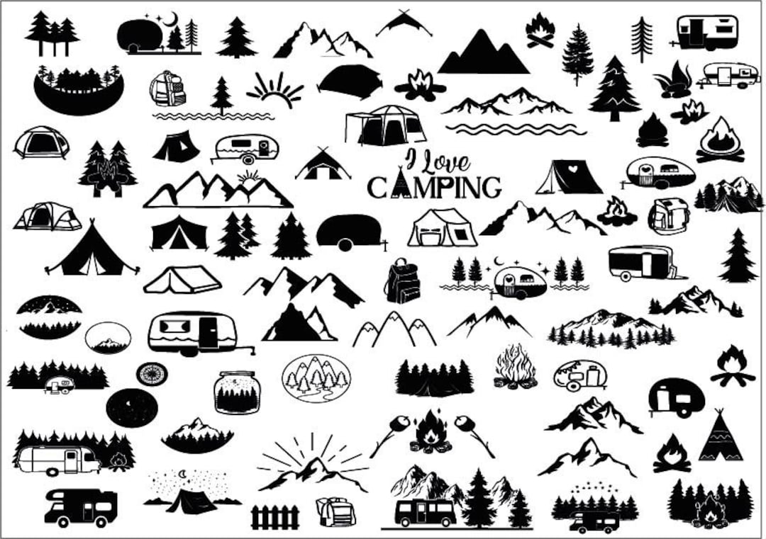 CAMPING SVG BUNDLE , Camping Life Svg , Files for Cricut , Digital Art ...