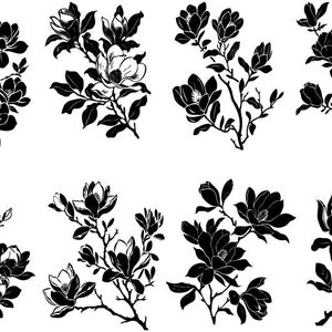 Magnolia SVG Bundle, Magnolia Clipart, Magnolia Cut Files for Cricut ...