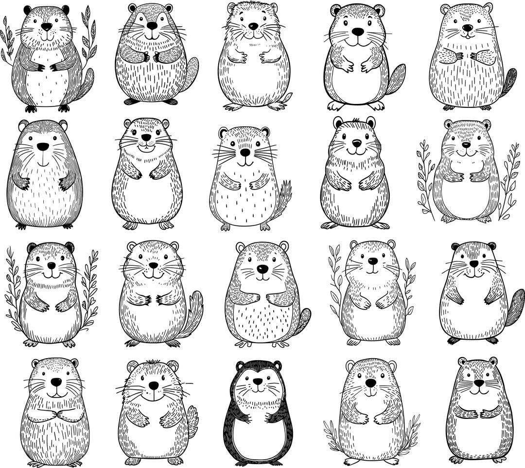 Beaver Svg Bundle, Cute Beaver Svg, Beaver Clipart, Beaver Cut Files ...