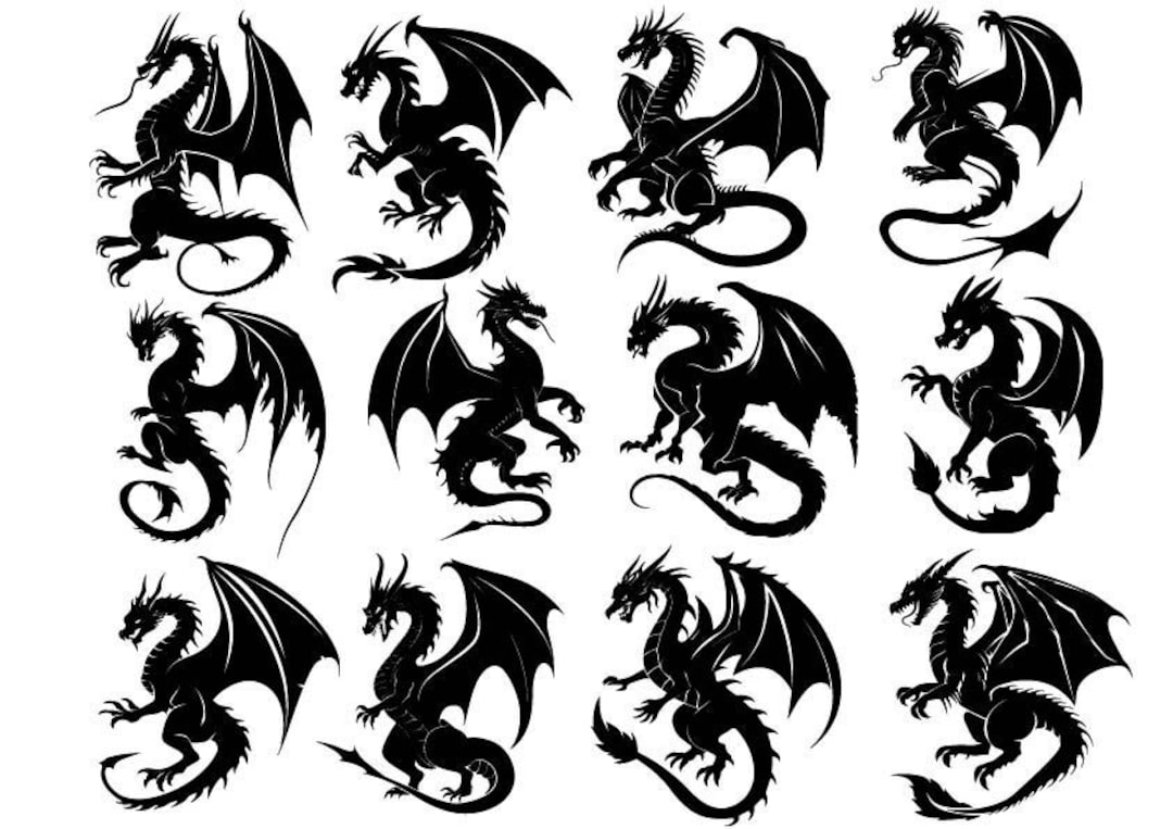 Dragon Svg Bundle, Dragon Vector, Dragon Cut File for Cricut, Dragon ...