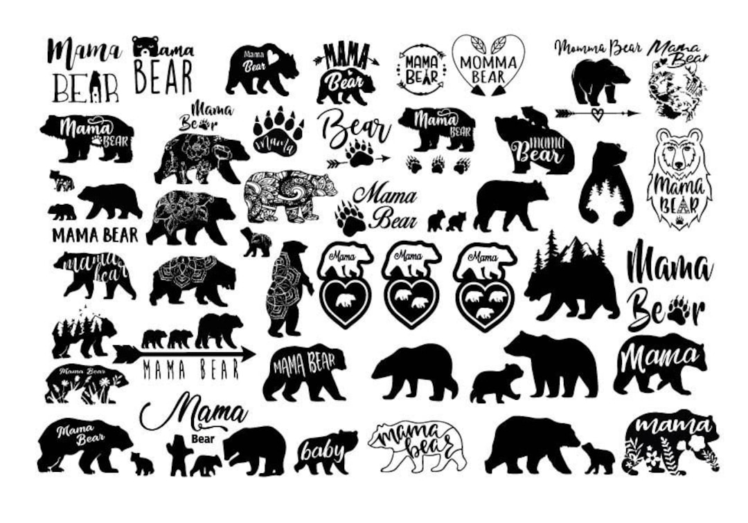 Mama Bear SVG, Mama SVG, Bear Family Svg, Mama Bear Vector, Mama Bear ...
