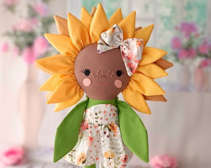 Lovely Sunflower Doll, Great One of a Kind Unique Birthday Gift for ...