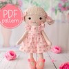 Flower Doll PDF Sewing Pattern and Step by Step Instructions- Beginner ...