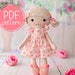 Flower Doll PDF Sewing Pattern and Step by Step Instructions- Beginner ...
