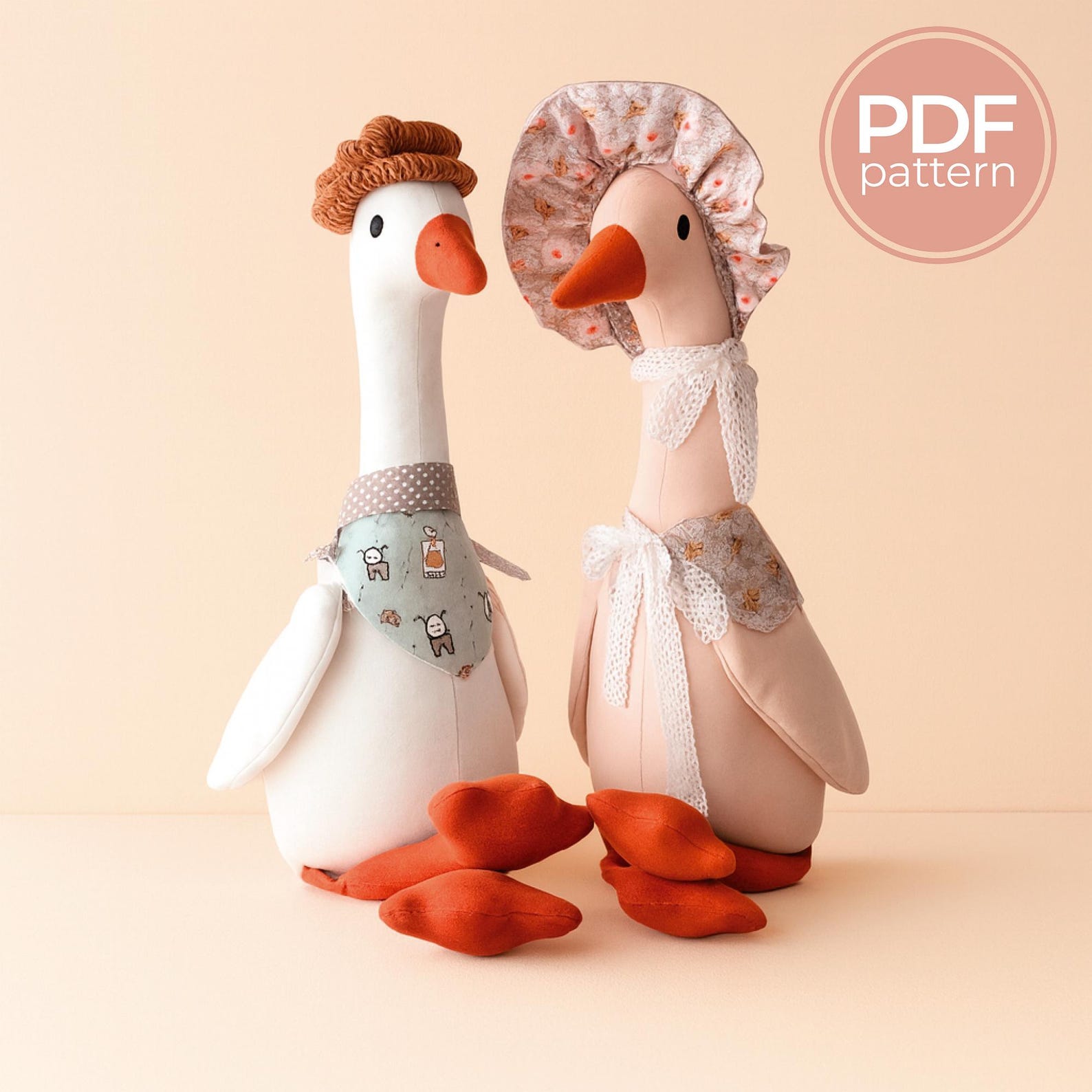 Goose Doll With Accessories PDF Sewing Pattern and Step by Step ...