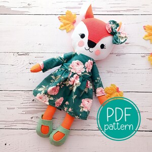 Fox Doll PDF Sewing Pattern and Step by Step Instructions Beginner ...