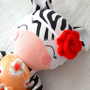 Handmade Zebra Rag Doll, Baby's First Soft Toy, Great Birthday Gift for ...