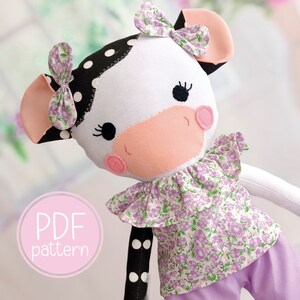Cow Doll PDF Sewing Pattern and Step by Step Instructions- Beginner ...