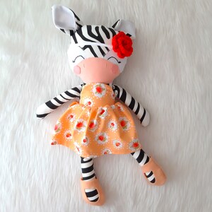 Handmade Zebra Rag Doll, Baby's First Soft Toy, Great Birthday Gift for ...