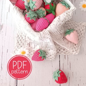 Fabric Strawberries PDF Sewing Pattern and Step by Step Instructions- Beginner Friendly - Etsy