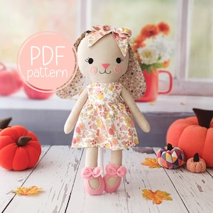 Bunny Doll PDF Sewing Pattern and Step by Step Instructions- Beginner ...