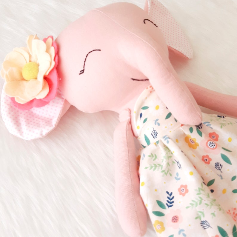 Cute Handmade Elephant Doll One of a Kind Little Girl | Etsy