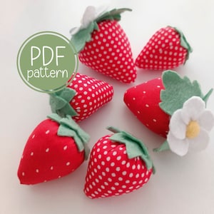 Fabric Strawberries PDF Sewing Pattern and Step by Step Instructions- Beginner Friendly - Etsy