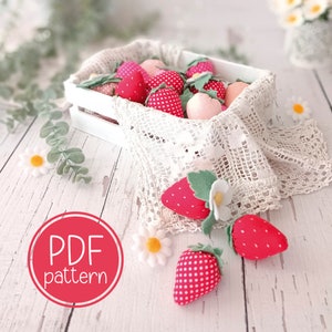 Fabric Strawberries PDF Sewing Pattern and Step by Step Instructions ...