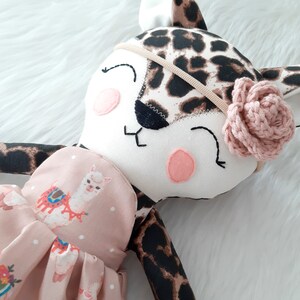 Lovely Leopard Fabric Doll, Great One of a Kind Baby Gift for Cherished ...