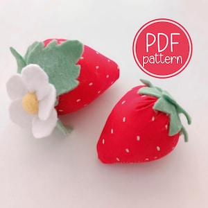 Fabric Strawberries PDF Sewing Pattern and Step by Step Instructions- Beginner Friendly - Etsy