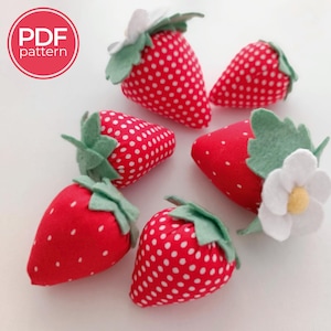 Fabric Strawberries PDF Sewing Pattern and Step by Step Instructions ...