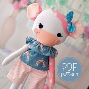 Cow Doll PDF Sewing Pattern and Step by Step Instructions- Beginner ...