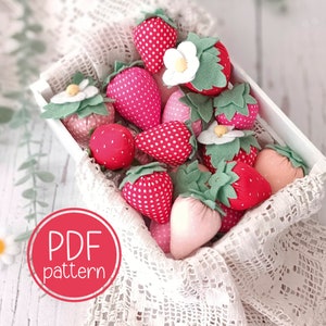Fabric Strawberries PDF Sewing Pattern and Step by Step Instructions- Beginner Friendly - Etsy
