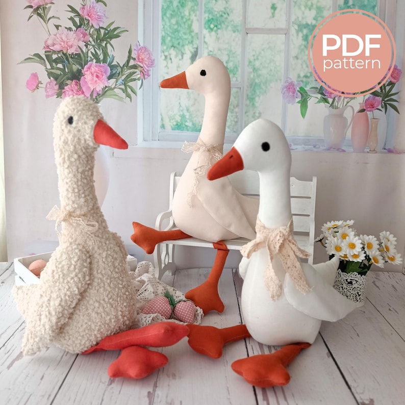 Goose Doll PDF Sewing Pattern and Step by Step Instructions- Beginner ...
