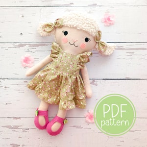 Sheep Doll PDF Sewing Pattern and Step by Step Instructions- Beginner ...