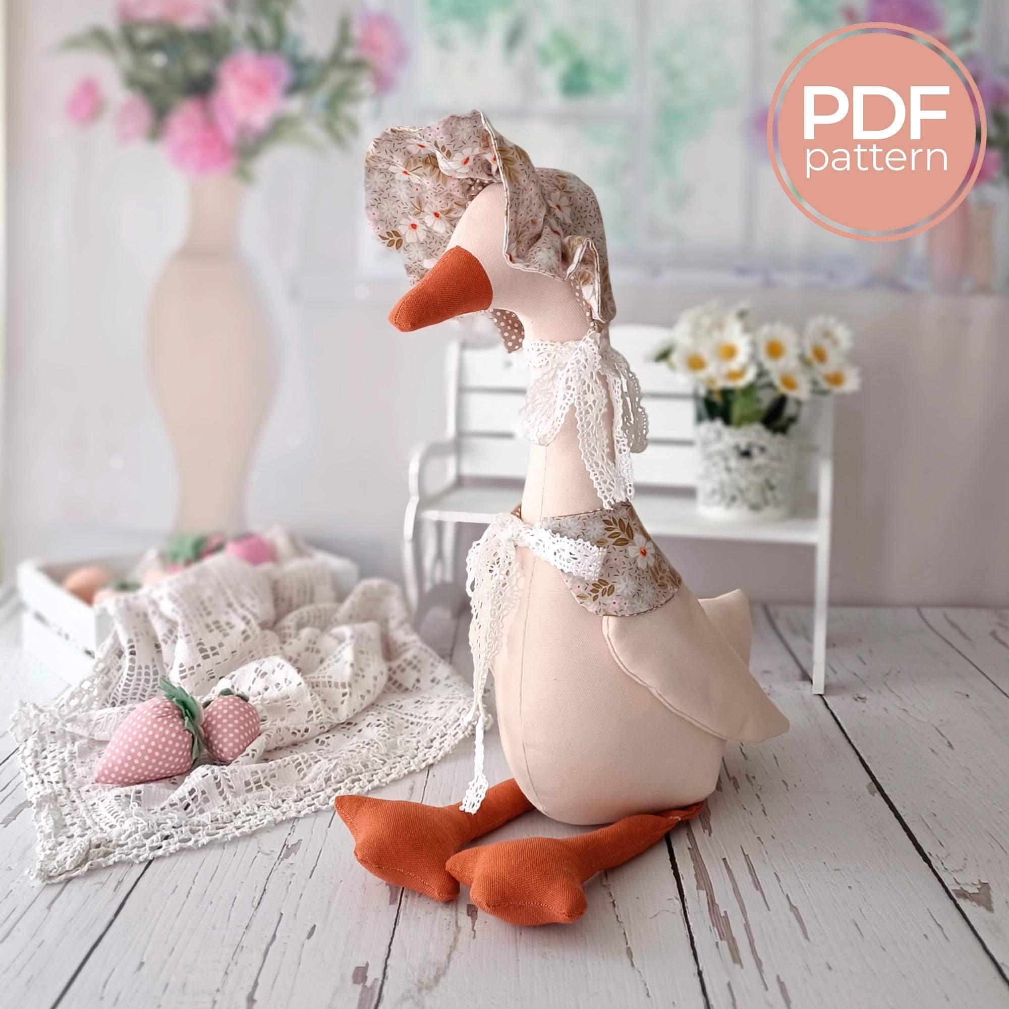 Goose Doll With Accessories PDF Sewing Pattern and Step by Step ...