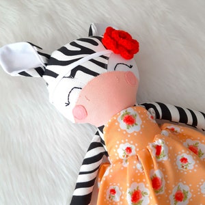 Handmade Zebra Rag Doll, Baby's First Soft Toy, Great Birthday Gift for ...