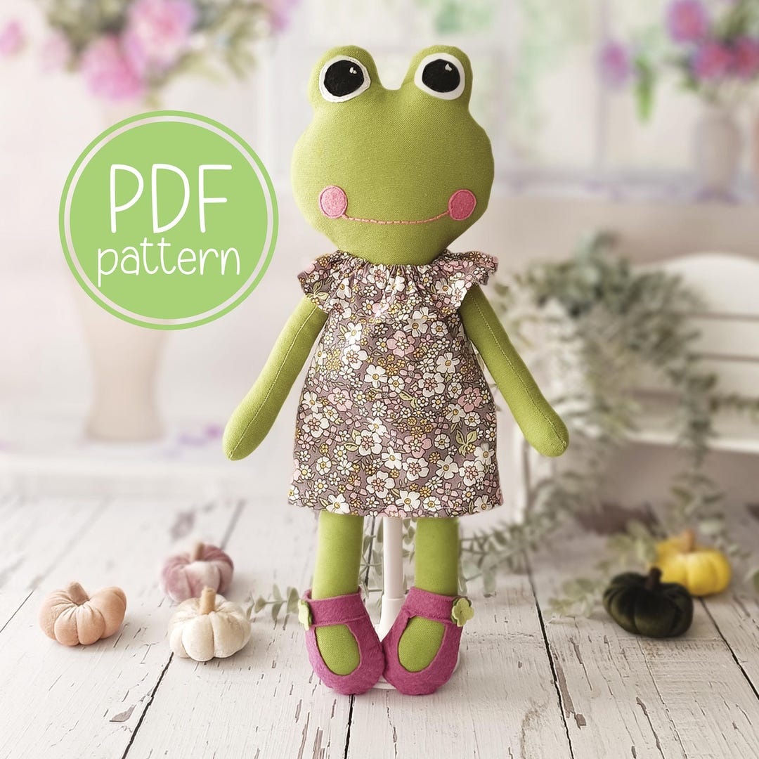 Frog Doll PDF Sewing Pattern and Step by Step Instructions- Beginner ...