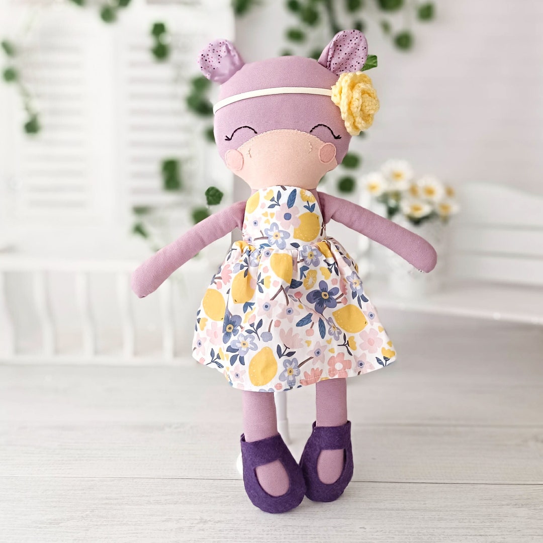 Lovely Handmade Hippo Doll, Perfect One of a Kind Snugly Birthday or ...