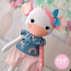 Cow Doll PDF Sewing Pattern and Step by Step Instructions- Beginner ...