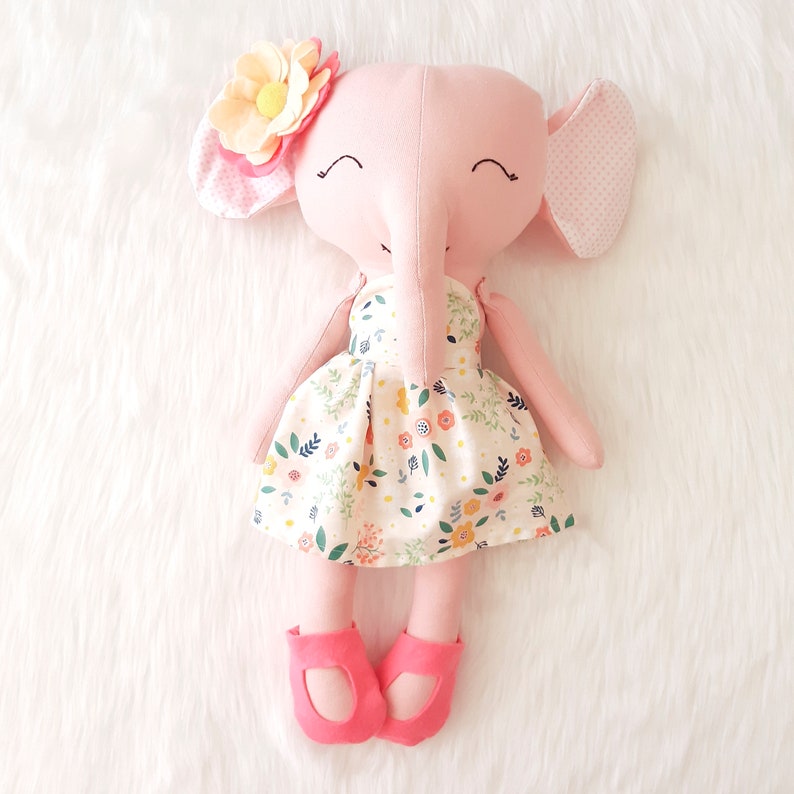 Cute Handmade Elephant Doll One of a Kind Little Girl | Etsy