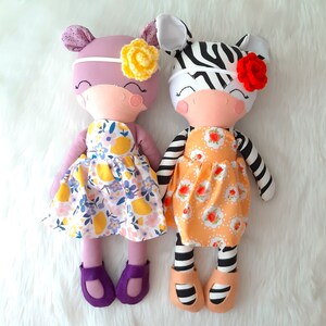 Handmade Zebra Rag Doll, Baby's First Soft Toy, Great Birthday Gift for ...