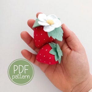 Fabric Strawberries PDF Sewing Pattern and Step by Step Instructions- Beginner Friendly - Etsy
