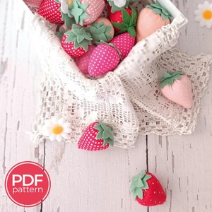 Fabric Strawberries PDF Sewing Pattern and Step by Step Instructions ...