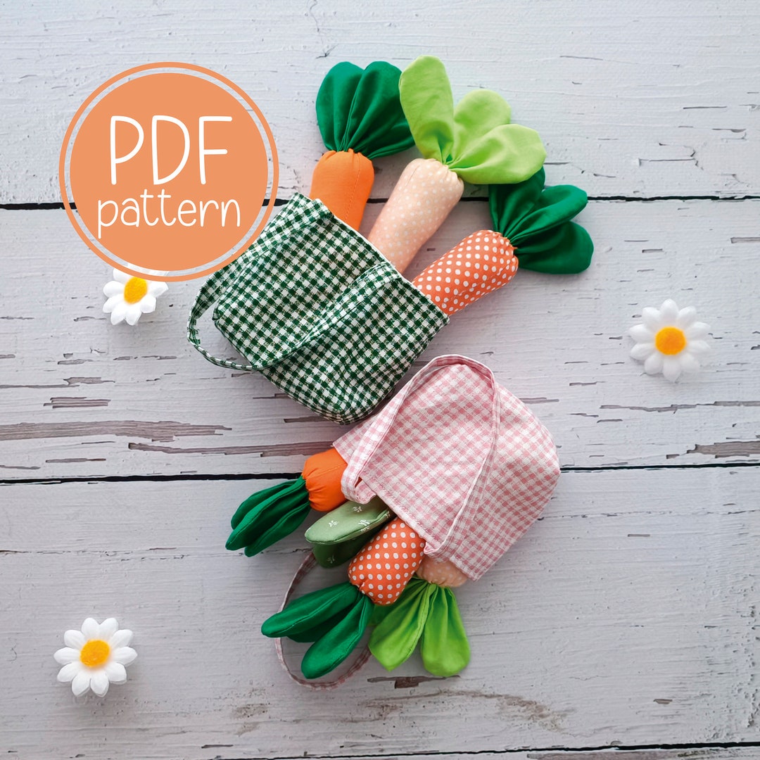 BUNDLE PACK Doll Tote Bag With Fabric Carrots PDF Sewing Pattern and ...