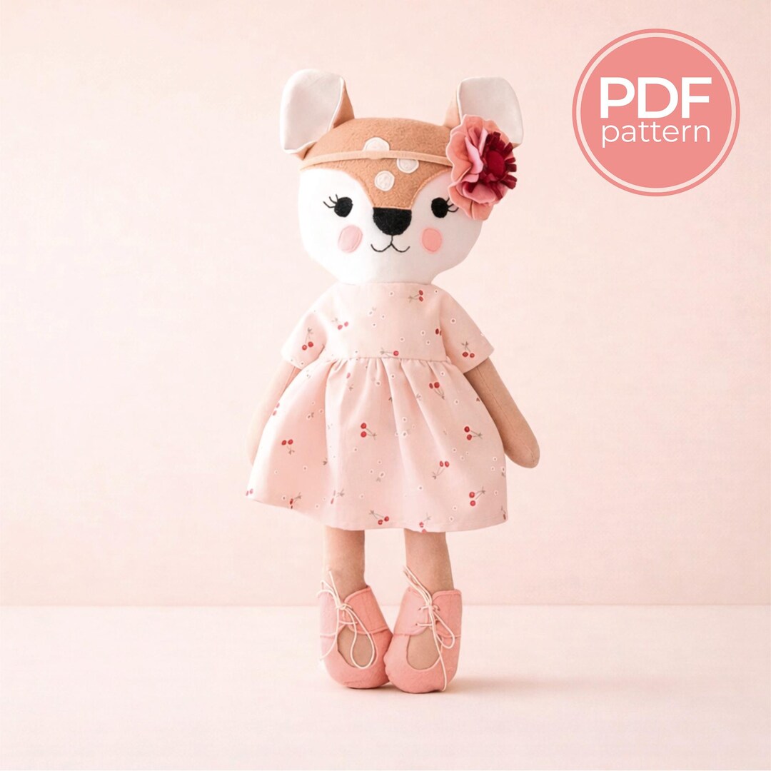 DEER Doll PDF Sewing Pattern and Step by Step Instructions- Beginner ...
