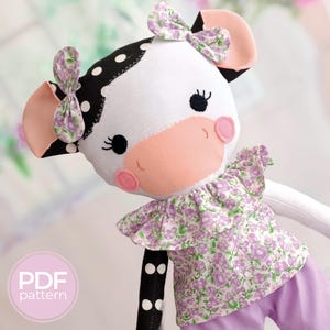 Cow Doll PDF Sewing Pattern and Step by Step Instructions- Beginner ...