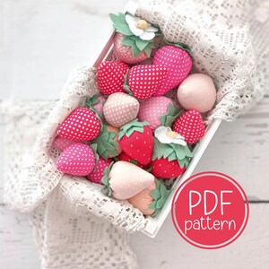 Fabric Strawberries PDF Sewing Pattern and Step by Step Instructions ...
