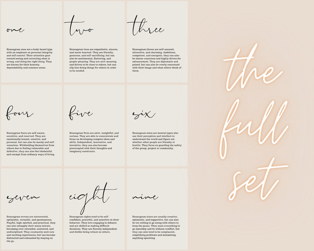 Enneagram Poster | Psychology Personality Type | Enneagram Printable ...