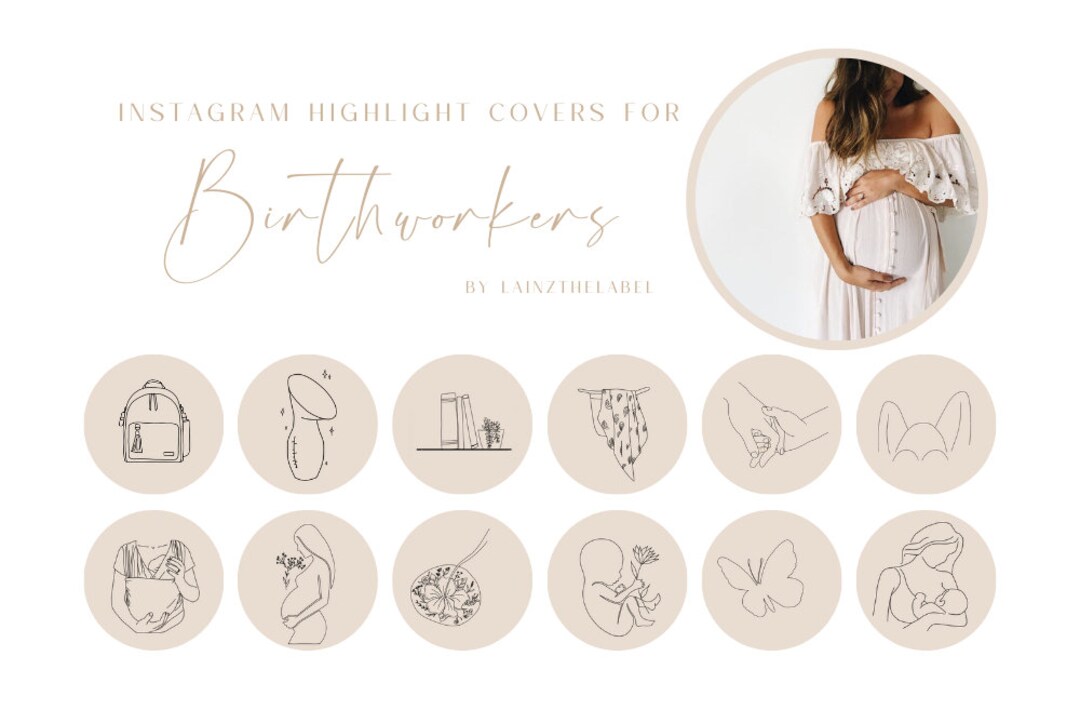 Birth Worker Instagram Story Highlight Covers | Childbirth Educators ...
