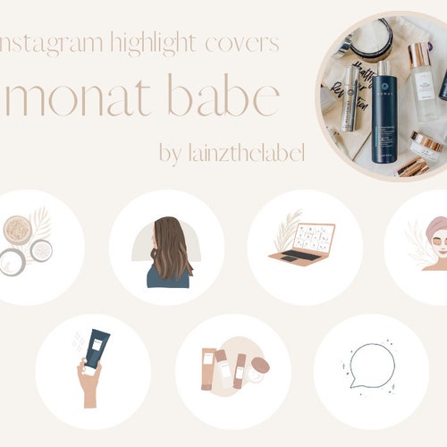 Monat Babe Instagram Highlight Covers Small Biz Shampoo - Etsy