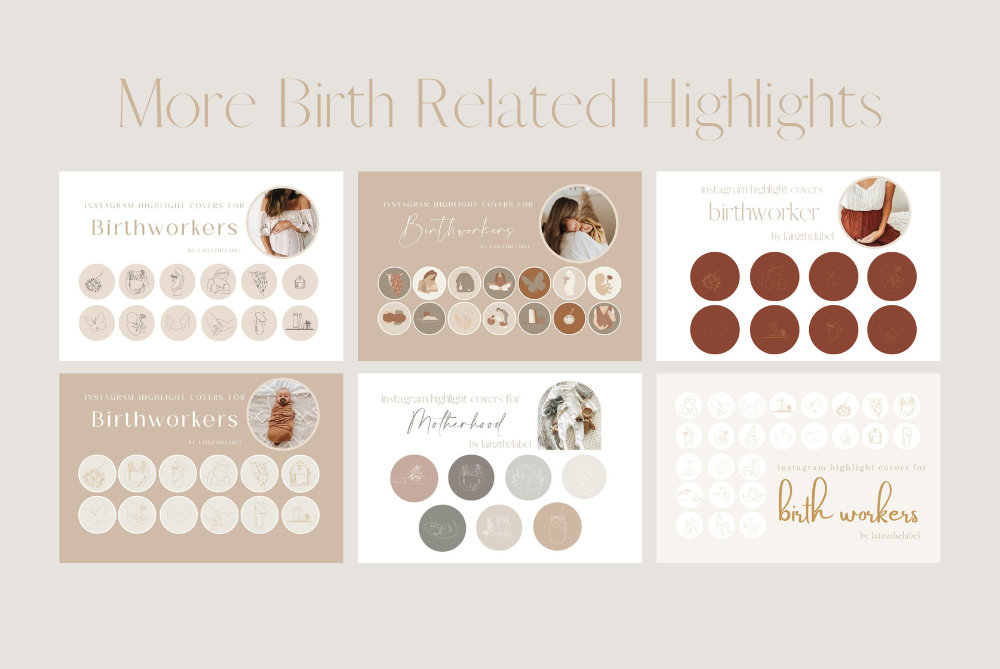 Motherhood IG Highlight | Mom IG Icons | Midwife Instagram Story | Baby ...