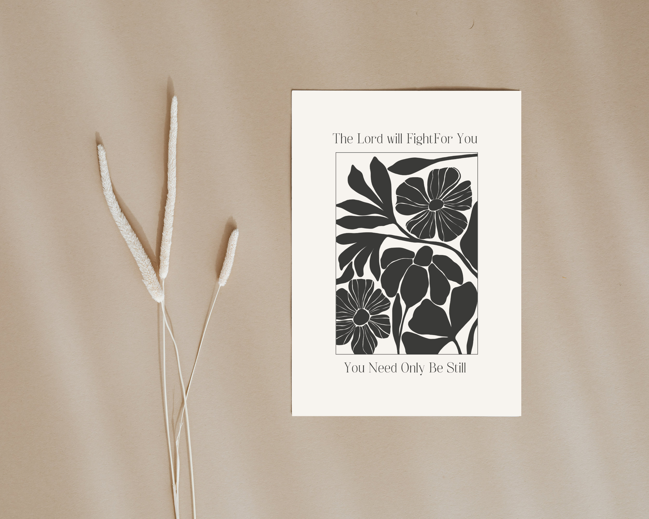 The Lord Will Fight for You Print Floral Bible Print Botanical Bible ...
