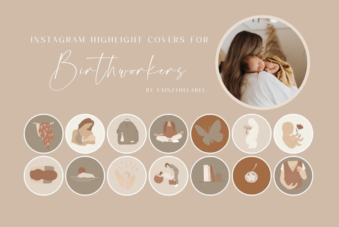 Birth Worker IG Icons | Instagram Story Highlight Covers | Midwife IG ...