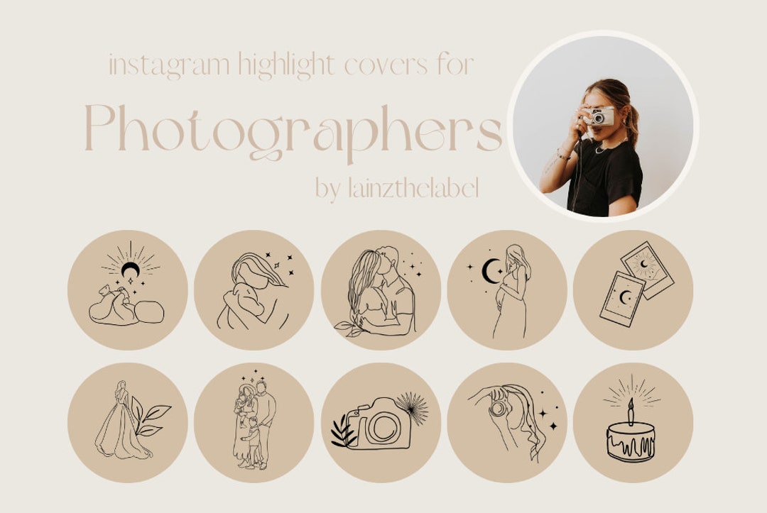 Photographer IG Covers | Instagram Highlight Covers | Neutral IG Covers ...