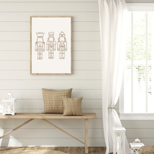 Nutcracker Print Cute Nutcracker Art Minimal Christmas Art Simple ...