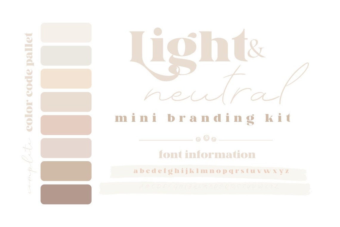 Light Neutral Boho Branding Logo Package, Small Business Logo Design ...