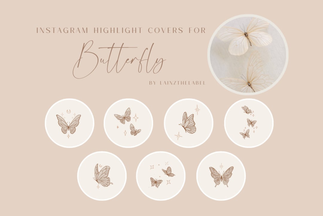 Butterfly Instagram Covers | Whimsical IG Icons | Insta Story Covers ...
