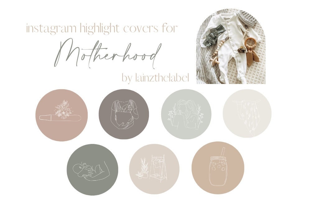 Motherhood IG Highlight | Mom IG Icons | Midwife Instagram Story | Baby ...