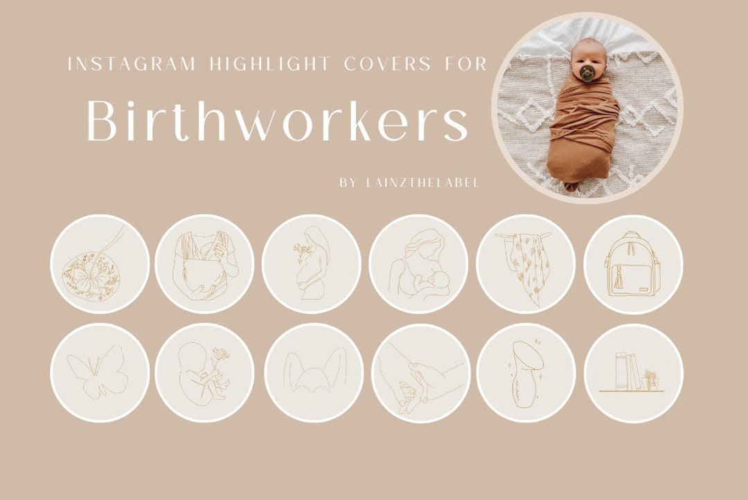 Birth Worker IG Icons | Instagram Story Highlight Covers | Midwife IG ...